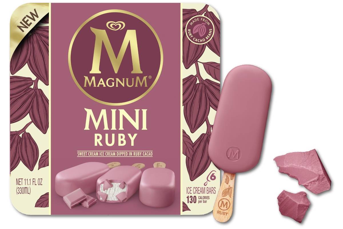 Unilever lança sorvete com chocolate rubi | MilkPoint